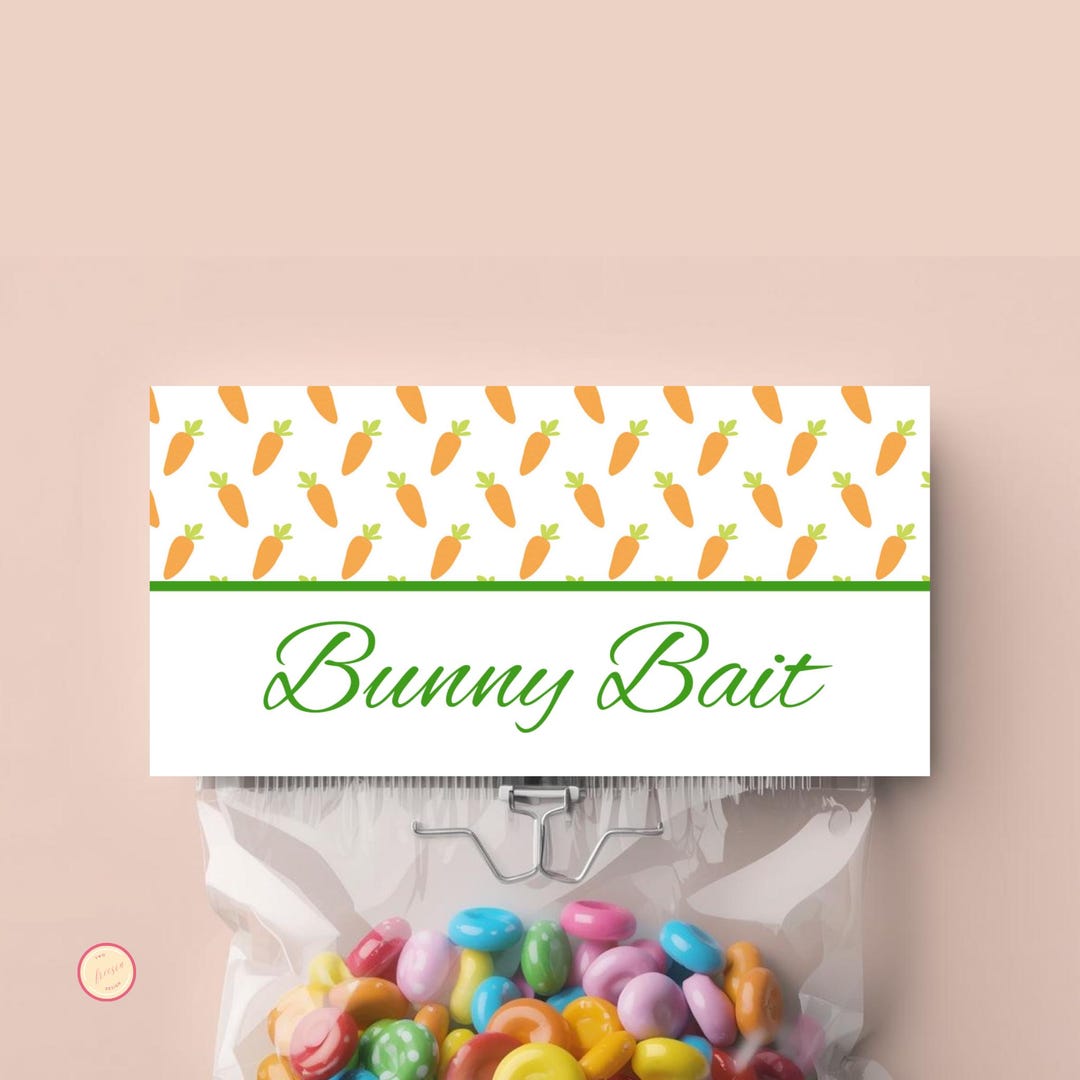 Printable Bunny Bait Treat Bag Topper | Instant Download - Etsy