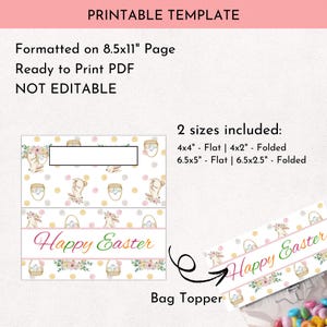 Printable Easter Treat Bag Topper | Instant Download - Etsy