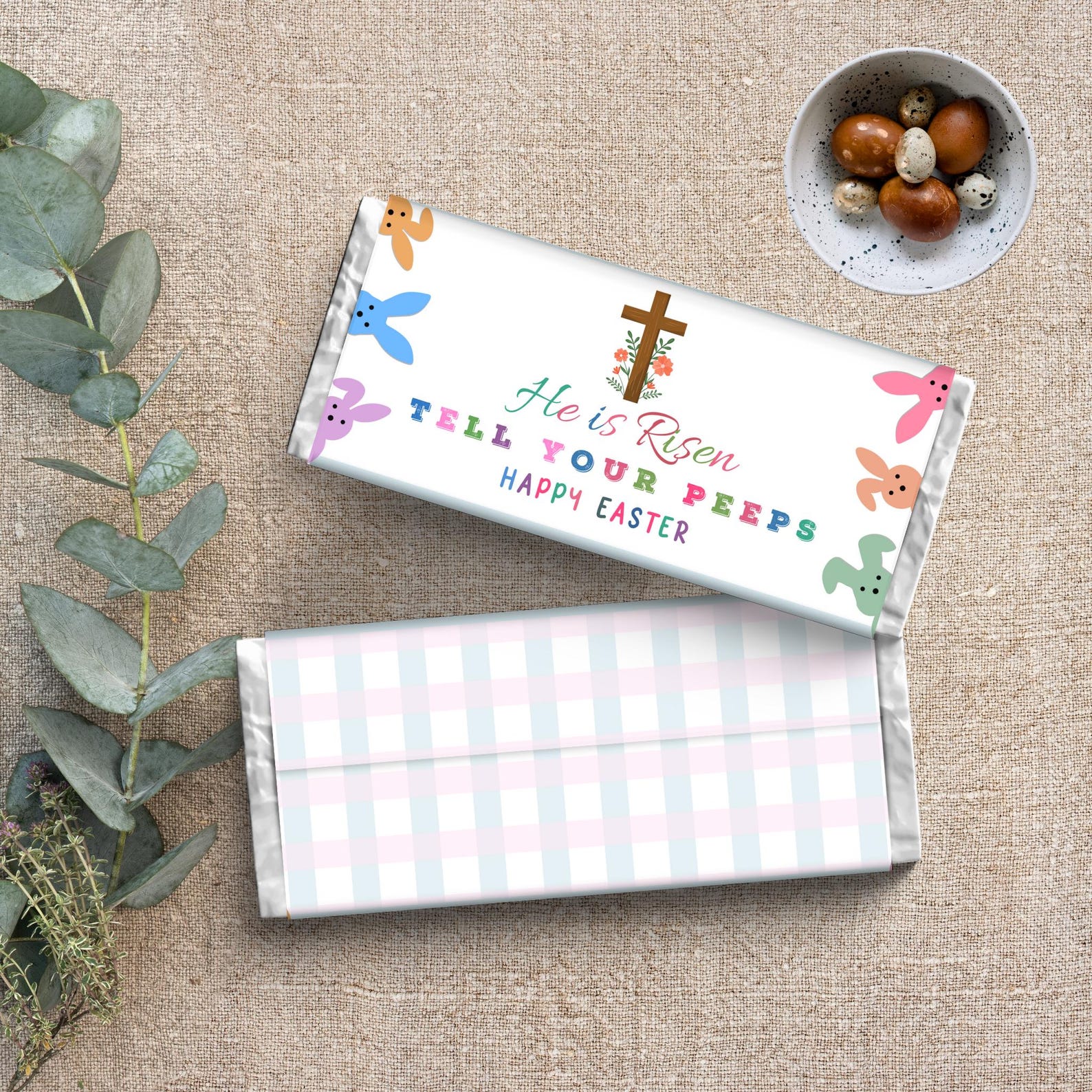 He is Risen Easter Chocolate Wrapper Bundle, Chocolate Label for Kids ...