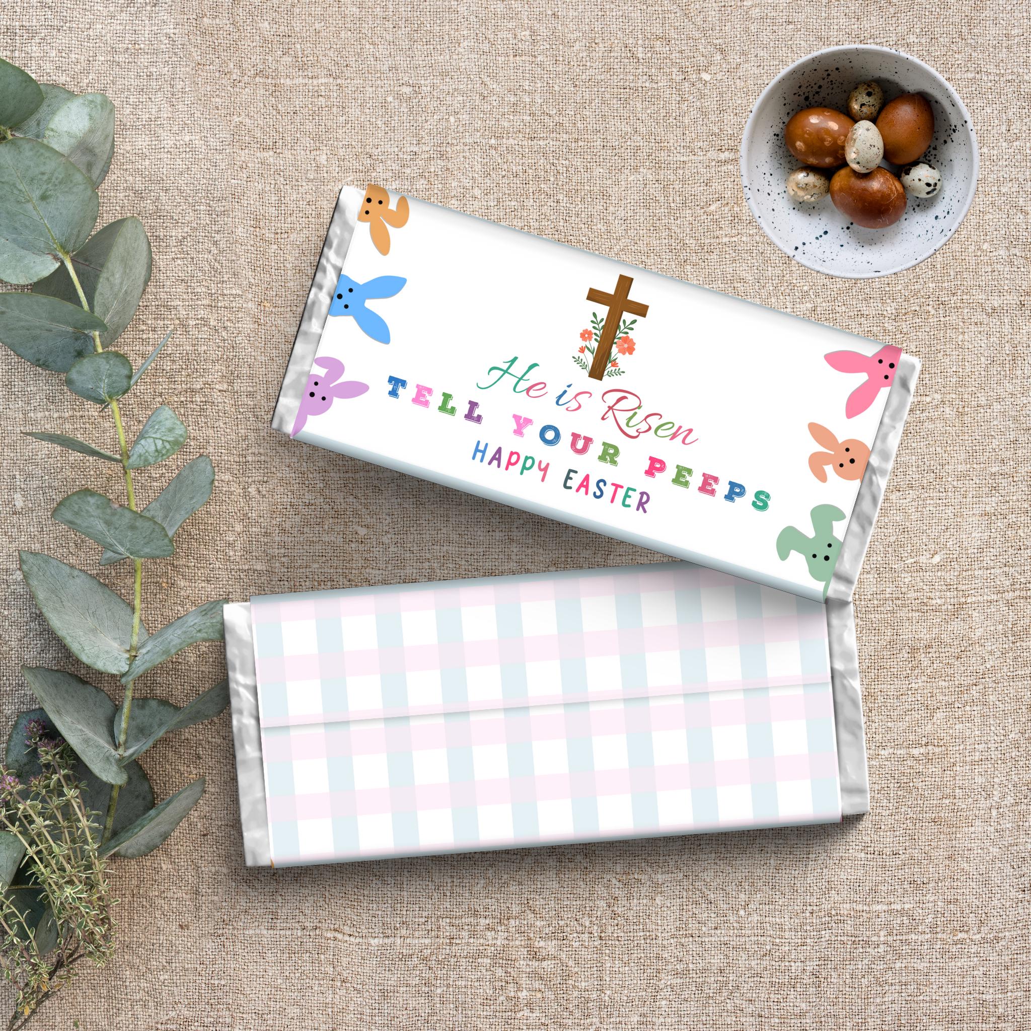 He is Risen Easter Chocolate Wrapper Bundle, Chocolate Label for Kids ...