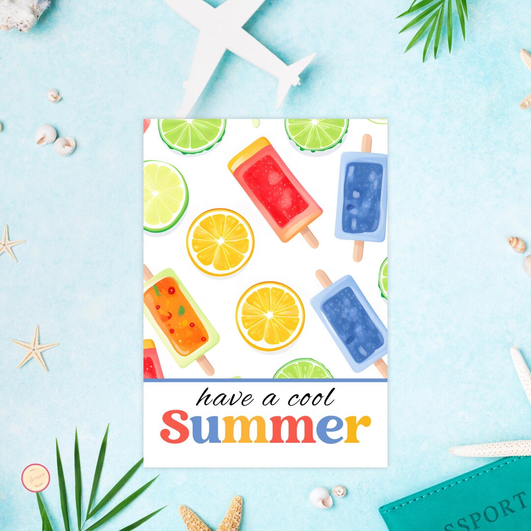 Summer Cookie Card Printable | Instant Download - Etsy