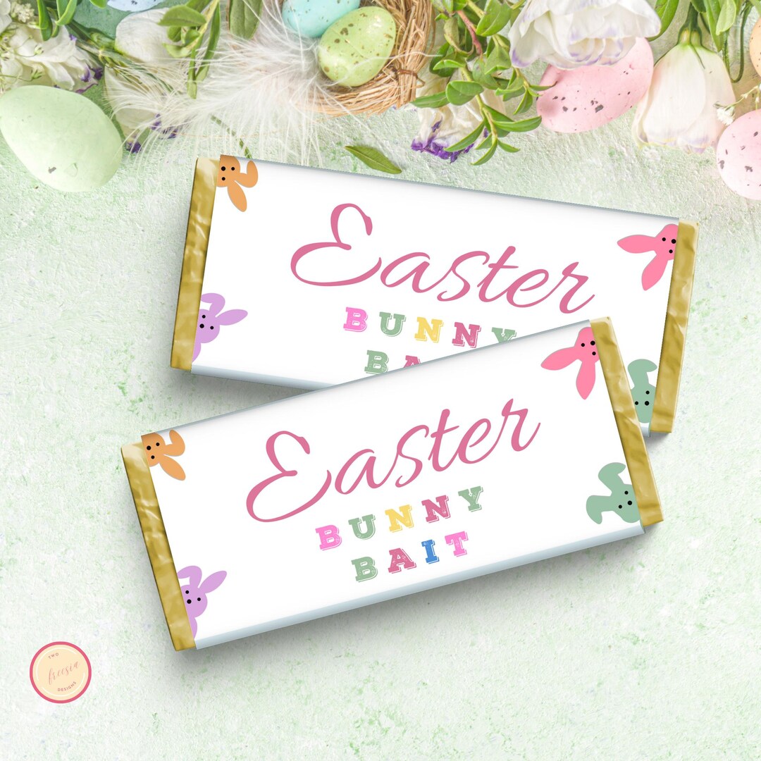 Easter Bunny Bait Chocolate Wrapper Bundle, Chocolate Label for Kids ...