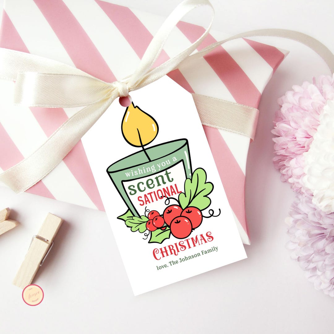Editable Wishing You a Scentsational Christmas Gift Tag for Teacher ...