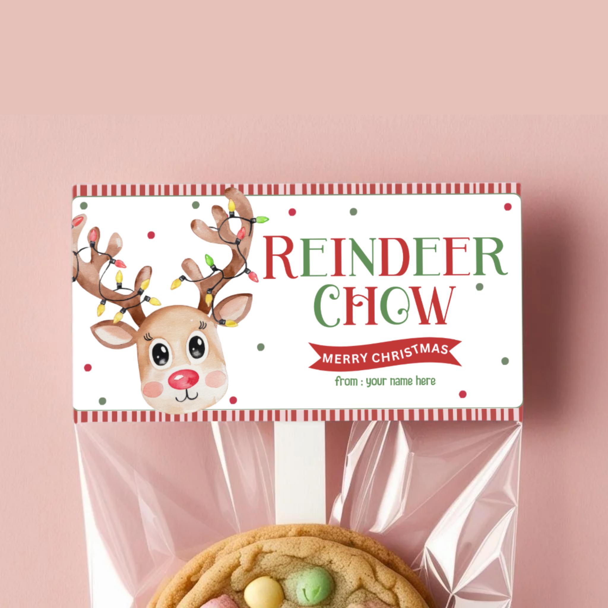 8 Editable Christmas Treat Bag Toppers Set, Elf Kisses, Elf Poop ...