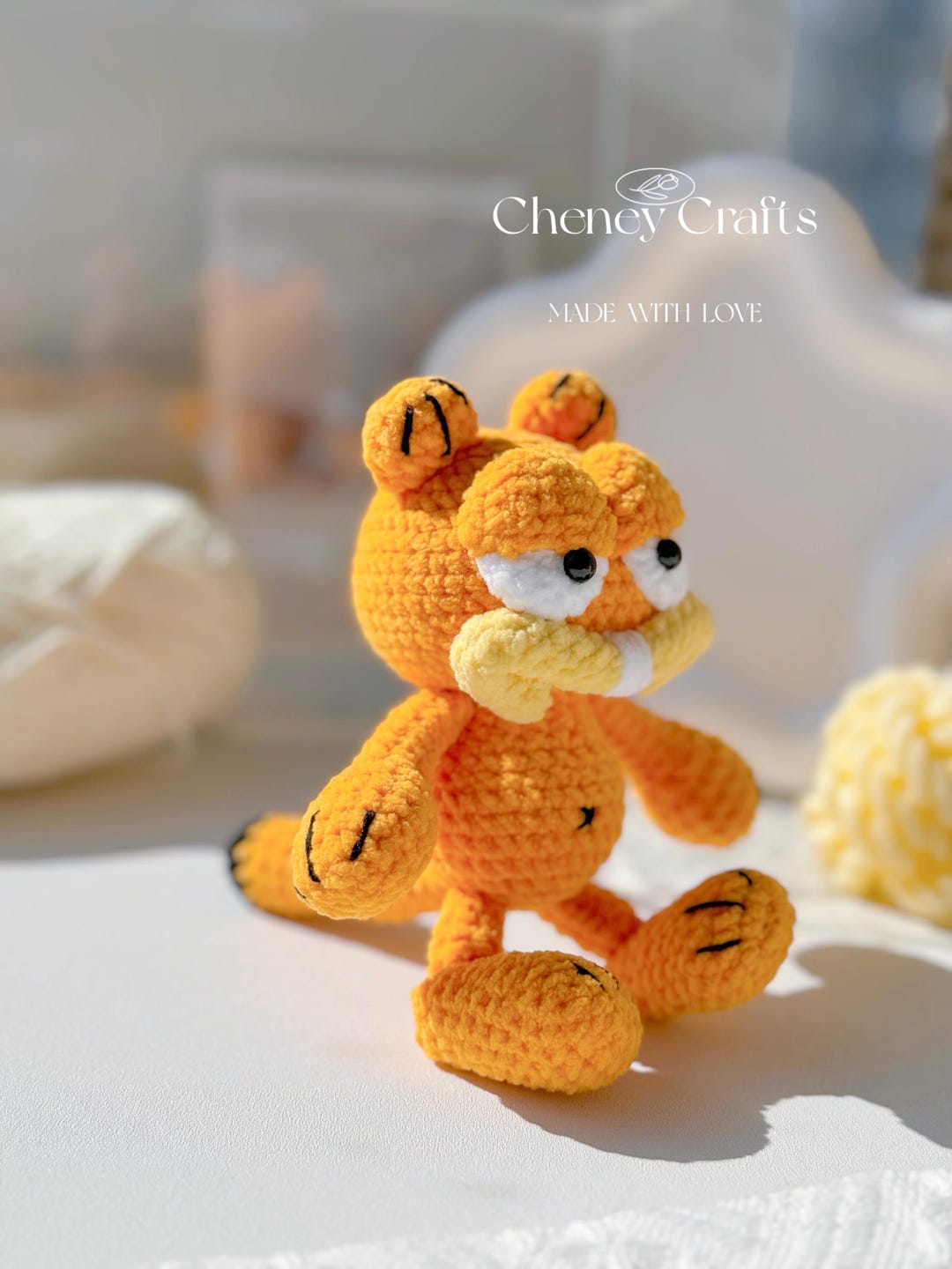 Crochet Orange Tabby Cat Plush: Amigurumi Grumpy Cat Doll - Etsy