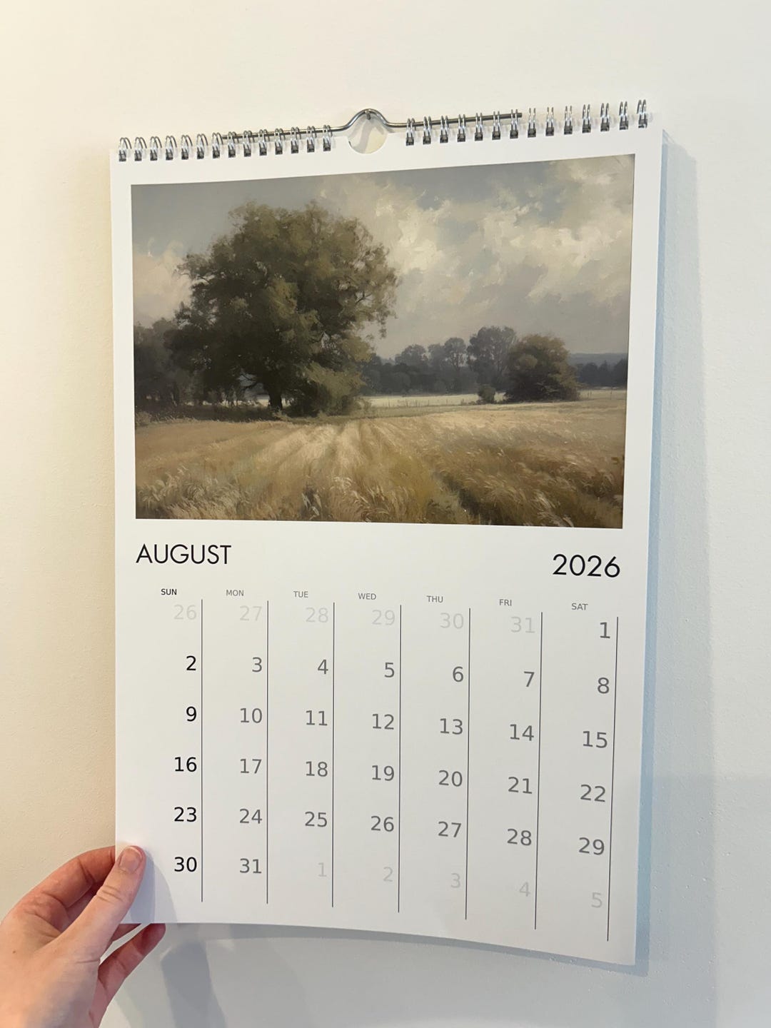 2026 Vintage Farmhouse Wall Calendar, Countryside Landscape Art ...