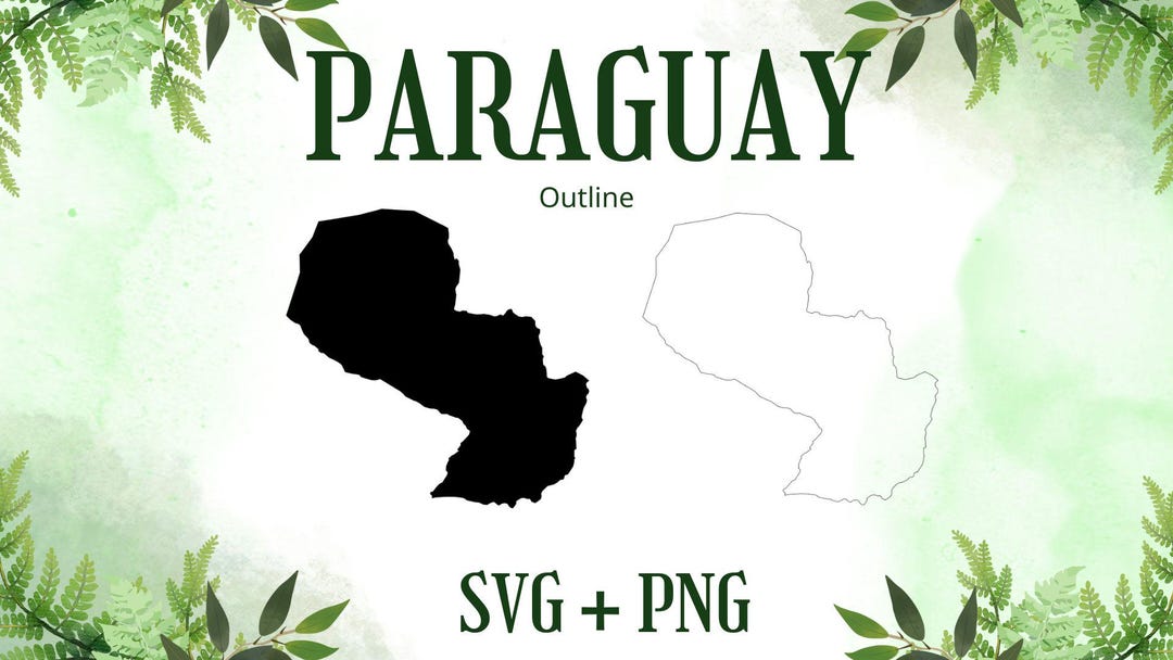 Paraguay Outline Map SVG | Outline Map Vector | Contorno Mapa Vector - Etsy