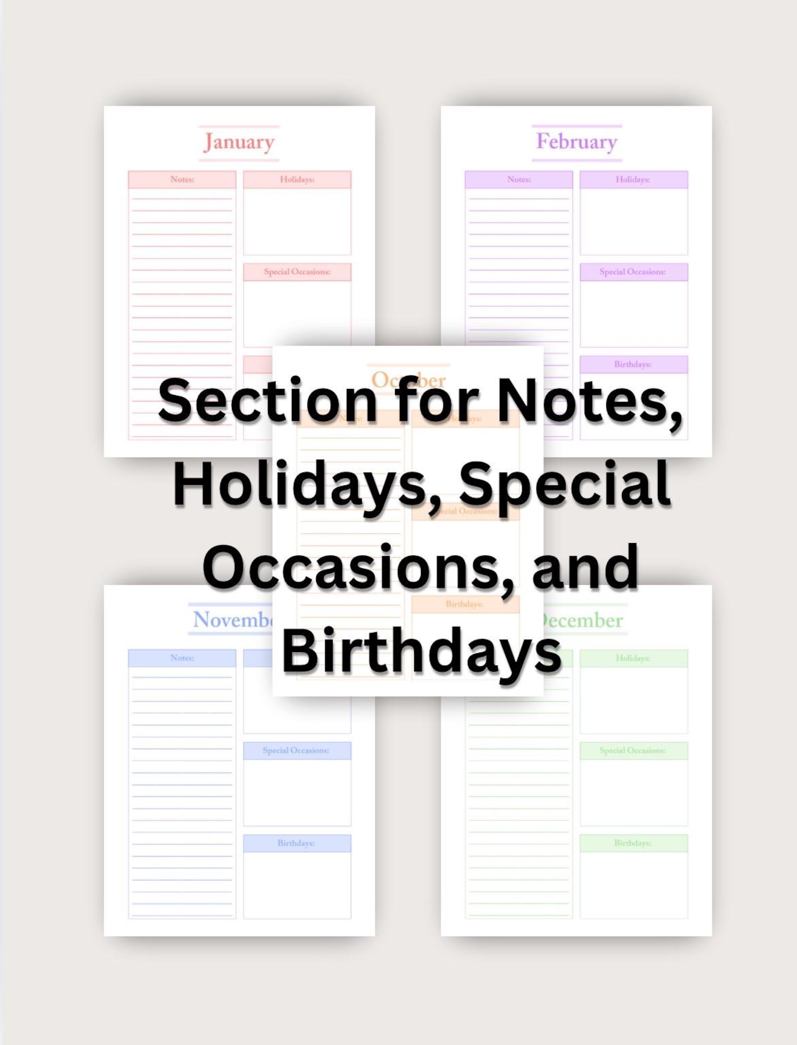 August 2025 to December 2026 Planner Printable | 17-month Minimalist ...