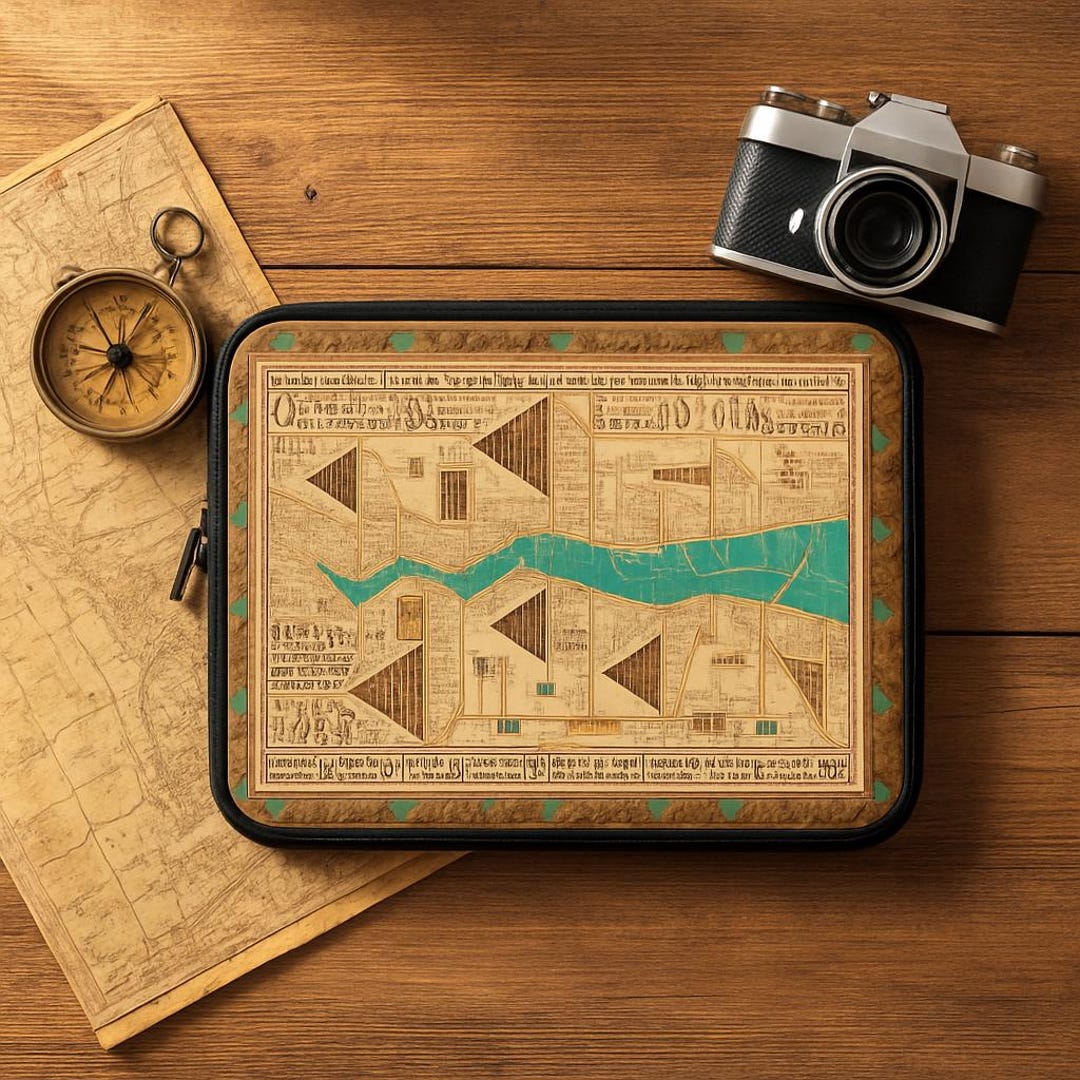 Vintage Ancient Egyptian Map Laptop Sleeve - Neoprene Tech Pouch - Etsy