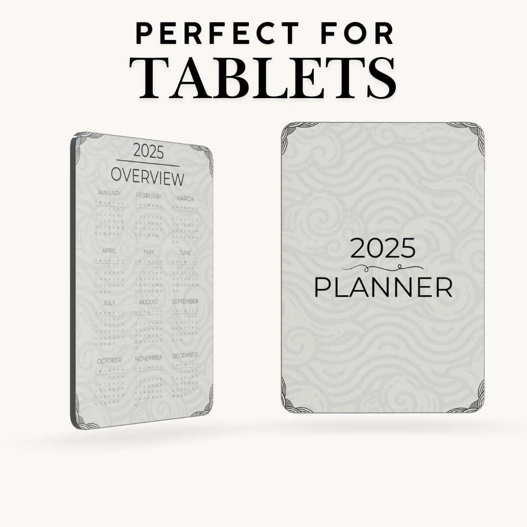 2025 Cream Minimalist Cloud Planner, 2025 Yearly Planner Fully ...