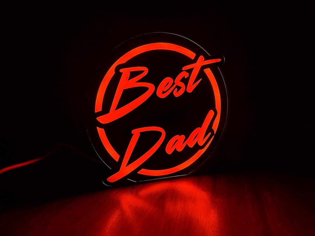 Best Dad Light-up Sign LED Gift for Father's Day or Dad's Birthday - Etsy