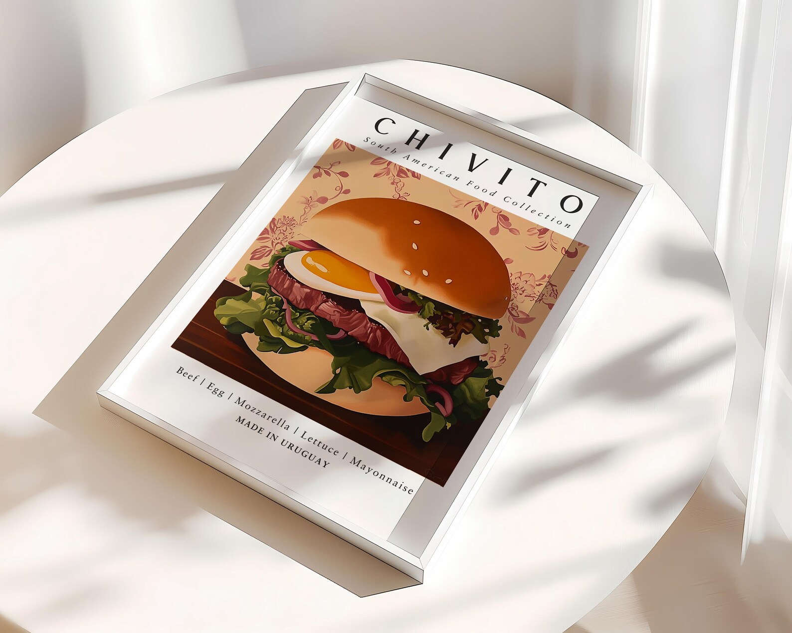 Chivito Art Print, Uruguayan Food Poster, Sandwich Kitchen Decor ...