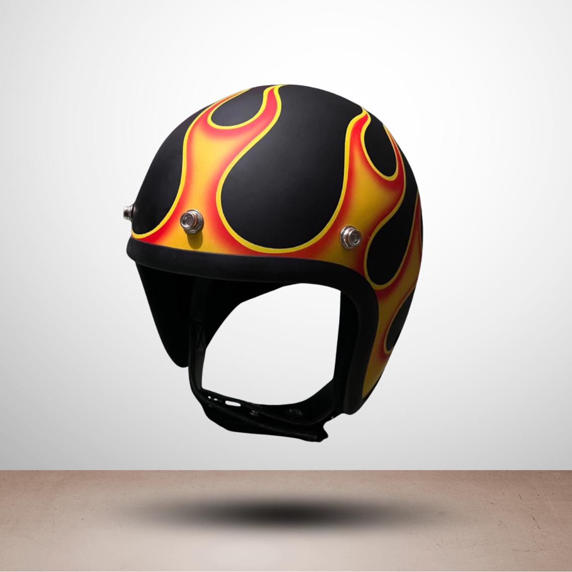 Handmade Helmet Slimhead 500TX Flame Motorcycle for Vintage Motorcycle ...