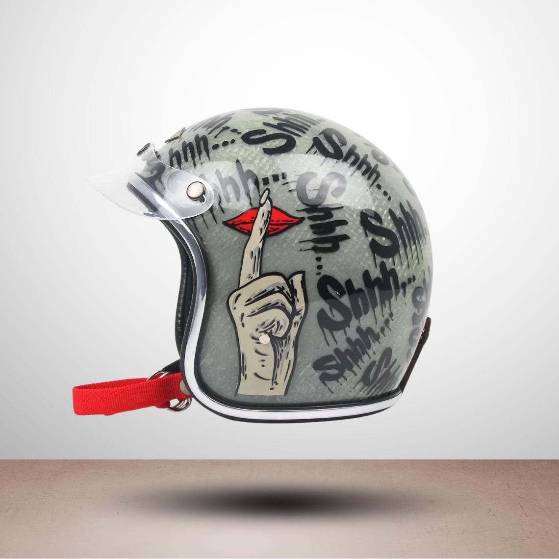 Slimhead 500TX Custom SHHH Helmet Handmade Retro Vintage Motorcycle for ...