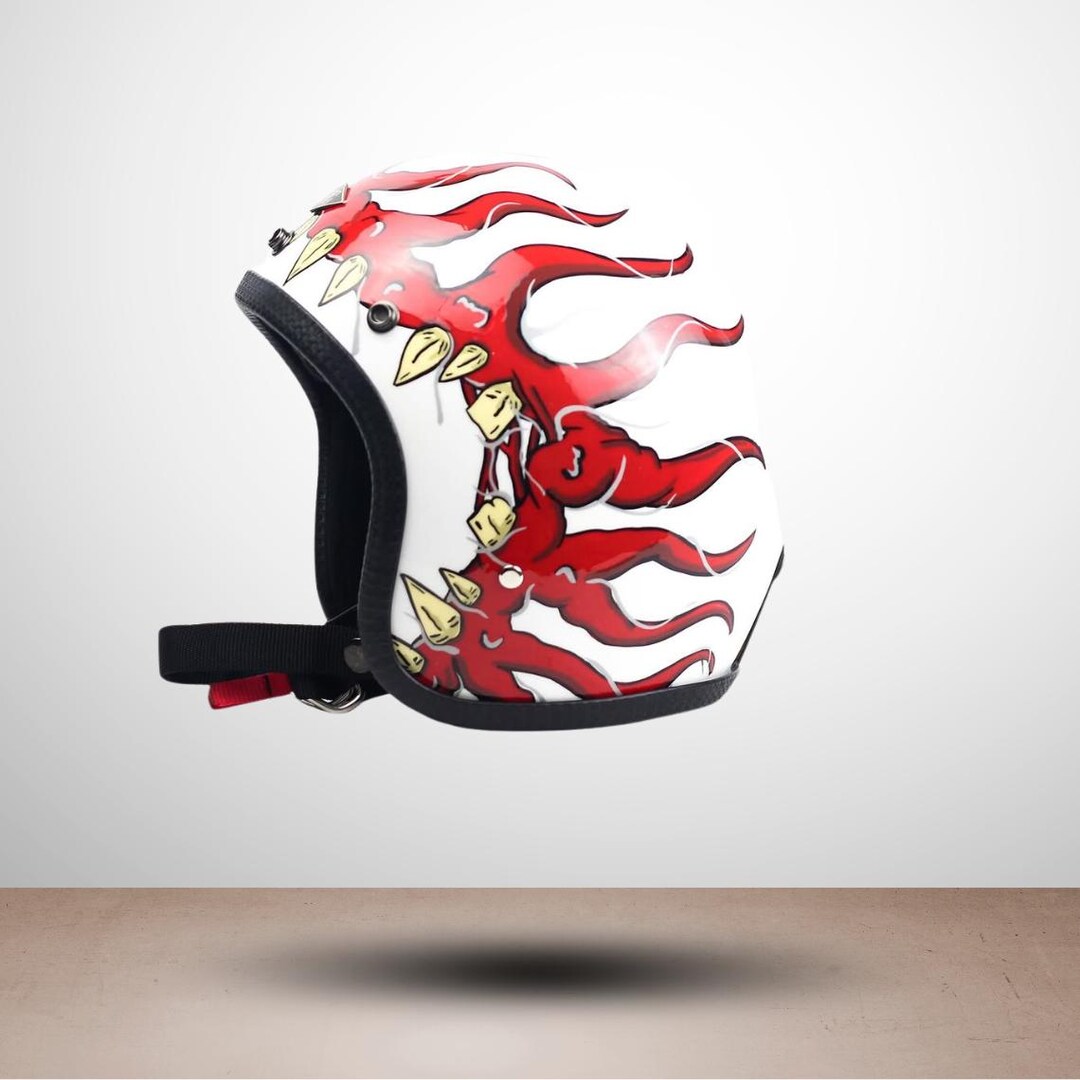 Handmade Slimhead 500TX Custom Helmet Retro Motorcycle Biker Bobber ...