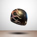 Custom Shorty Chip Helmet With Patina Flame Design Retro Vintage ...