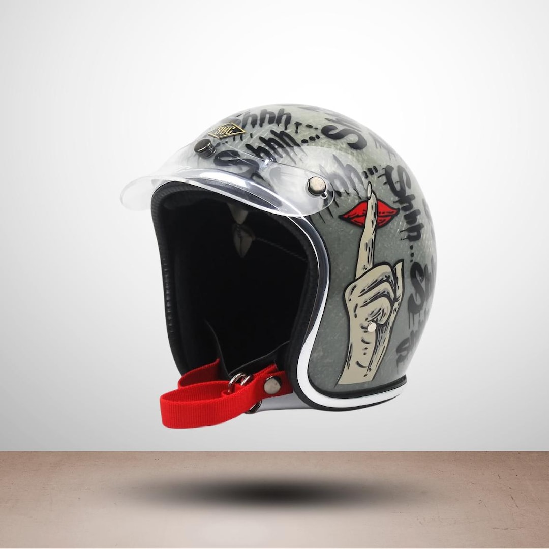 Slimhead 500TX Custom SHHH Helmet Handmade Retro Vintage Motorcycle for ...
