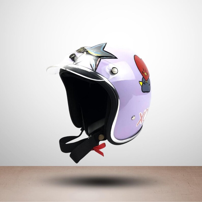 Slimhead 500TX Custom Design Motorcycle Helmet Retro Handmade for ...