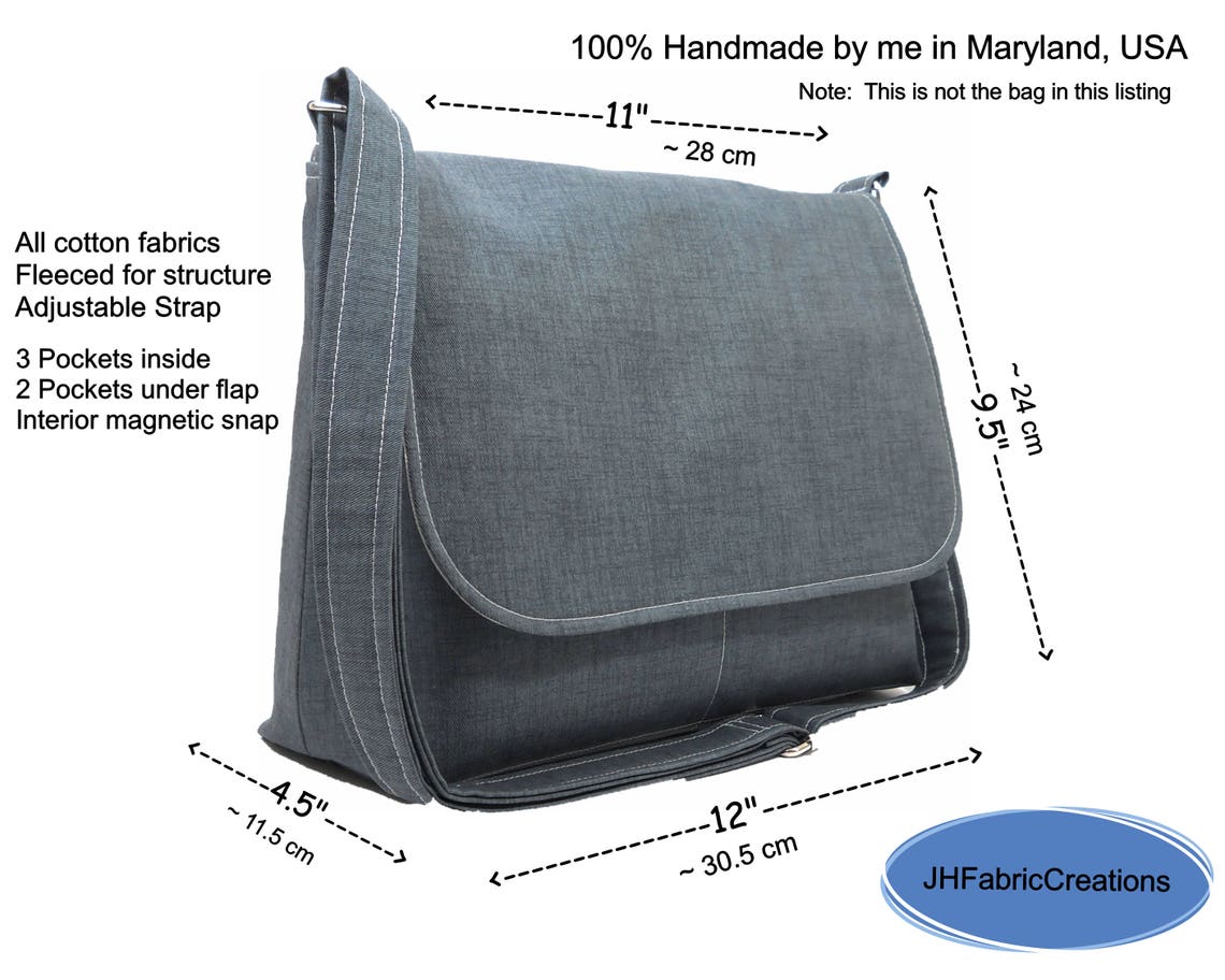 Gray Dandelion Messenger Purse for Women, Fabric Pocketbook, Cotton ...