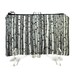 Trees Zipper Pouch, Gray Cosmetic Bag, Make up Pouch, Birch Trees Zip ...
