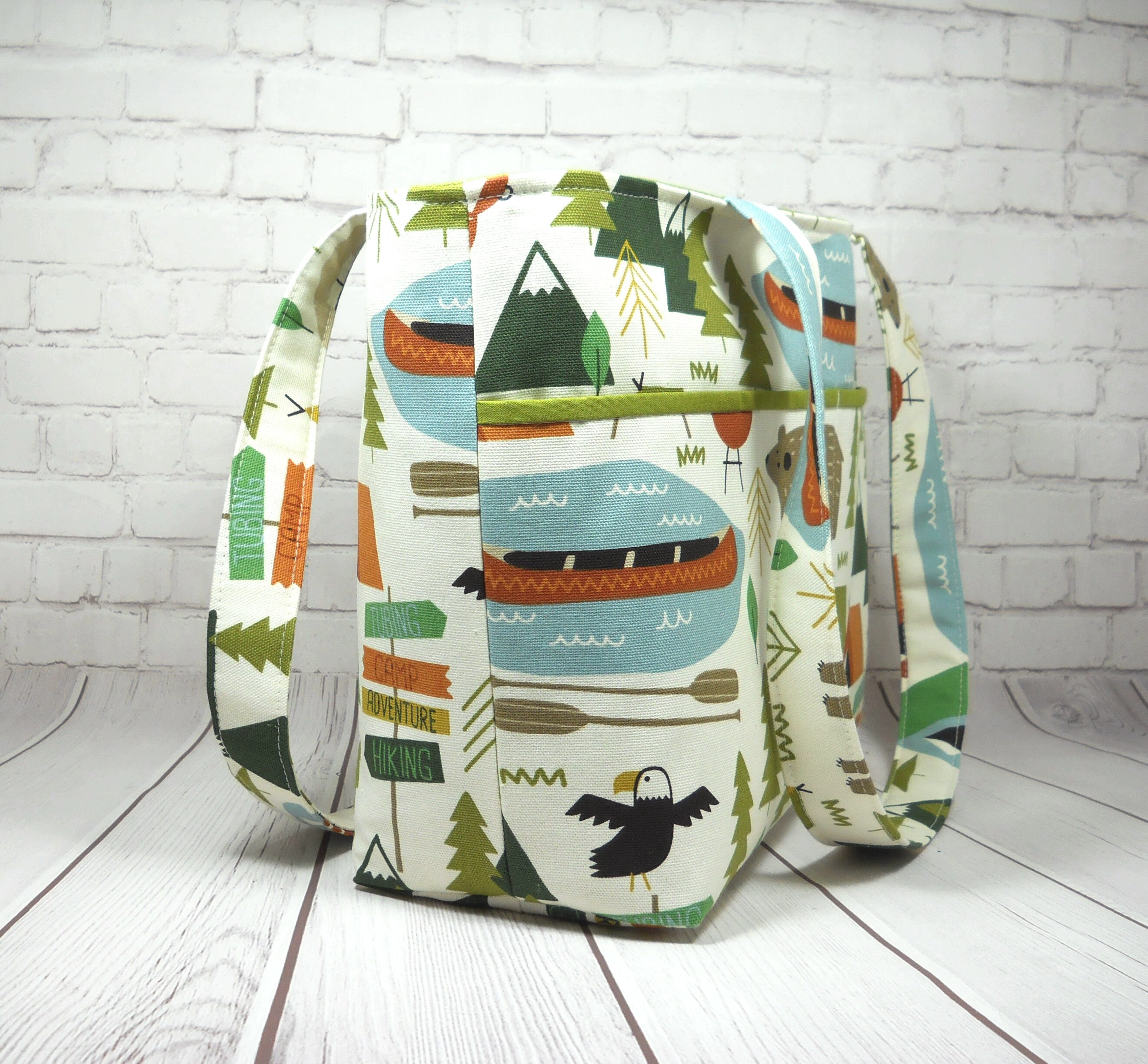 Woodland Tote Purse Outdoor Camping Print Tote Double Strap - Etsy