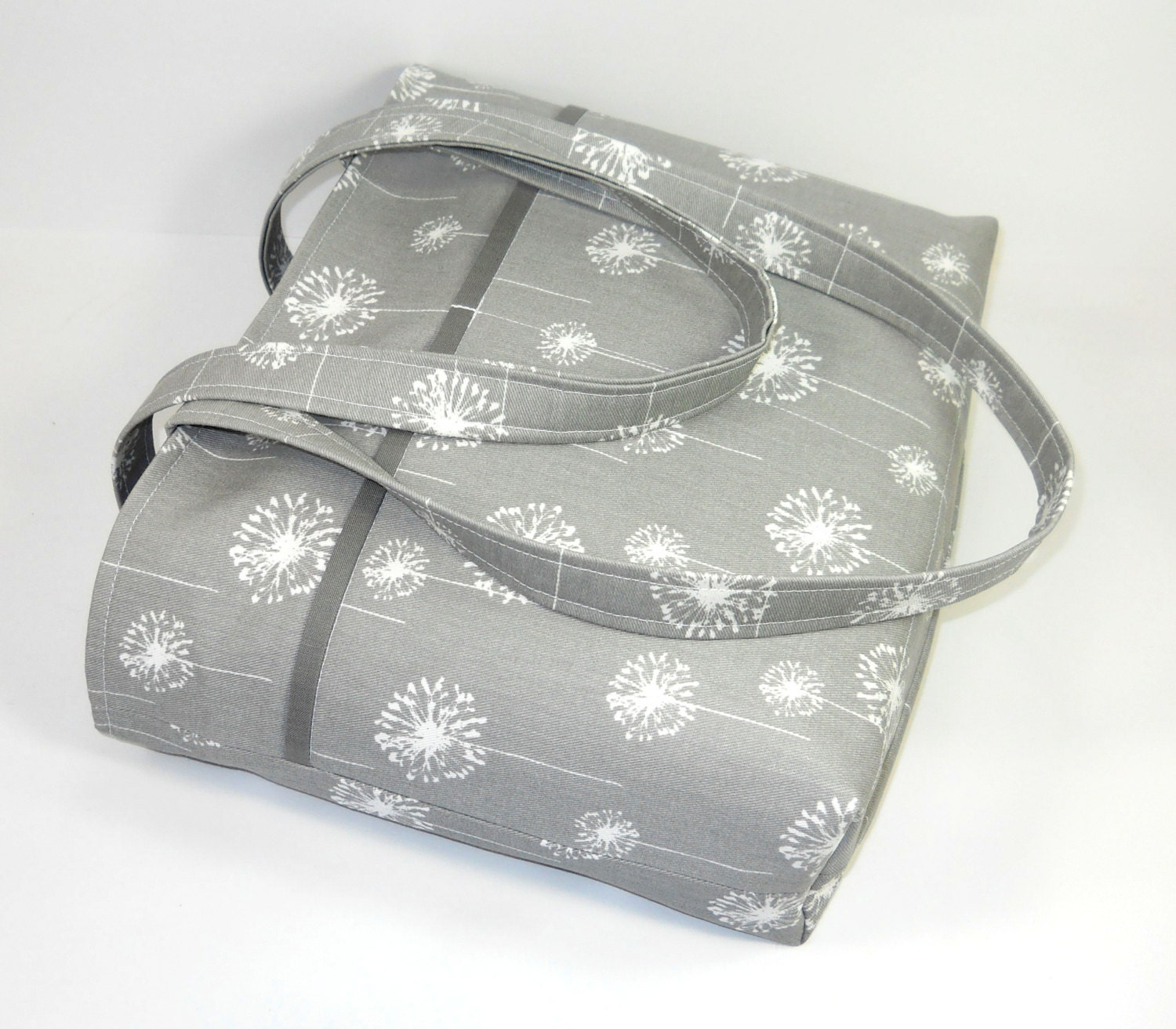 Double Strap Shoulder Tote Purse Gray Dandelion Bag Gray - Etsy