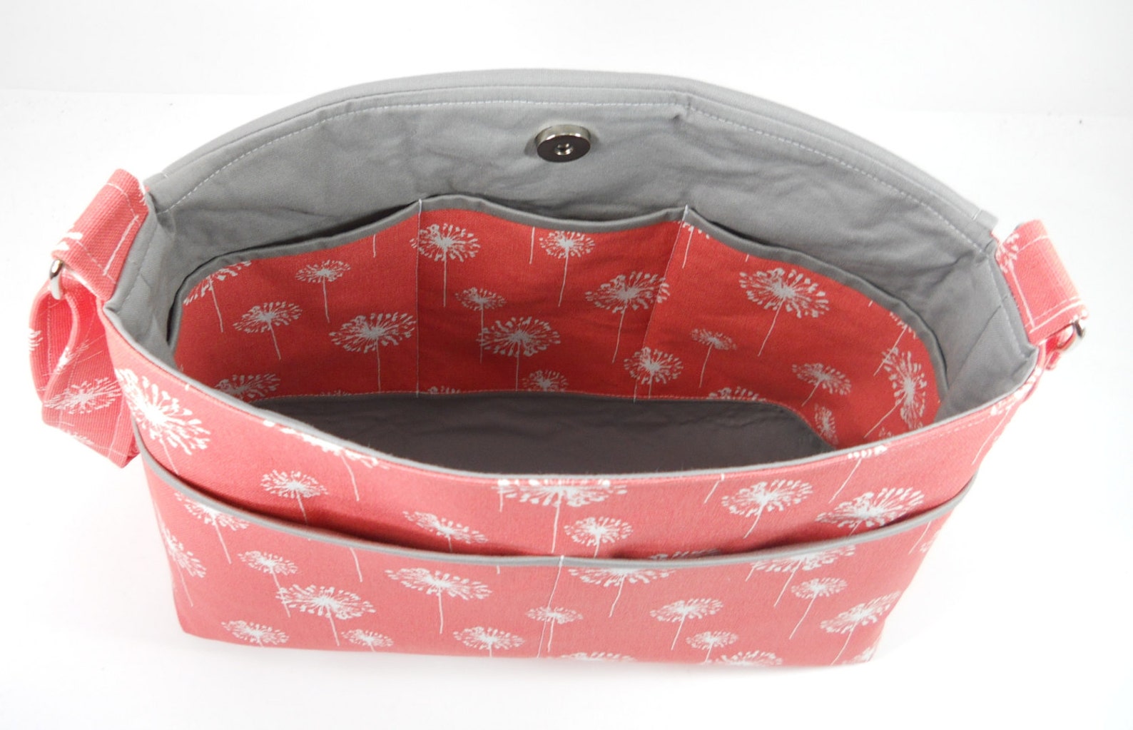 Women's Messenger Bag Coral Dandelion Purse Canvas - Etsy