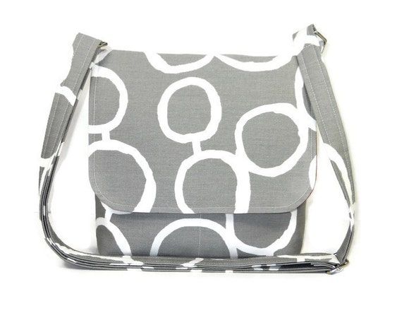 Gray Crossbody Bag Messenger Purse for Women Fabric Cross | Etsy