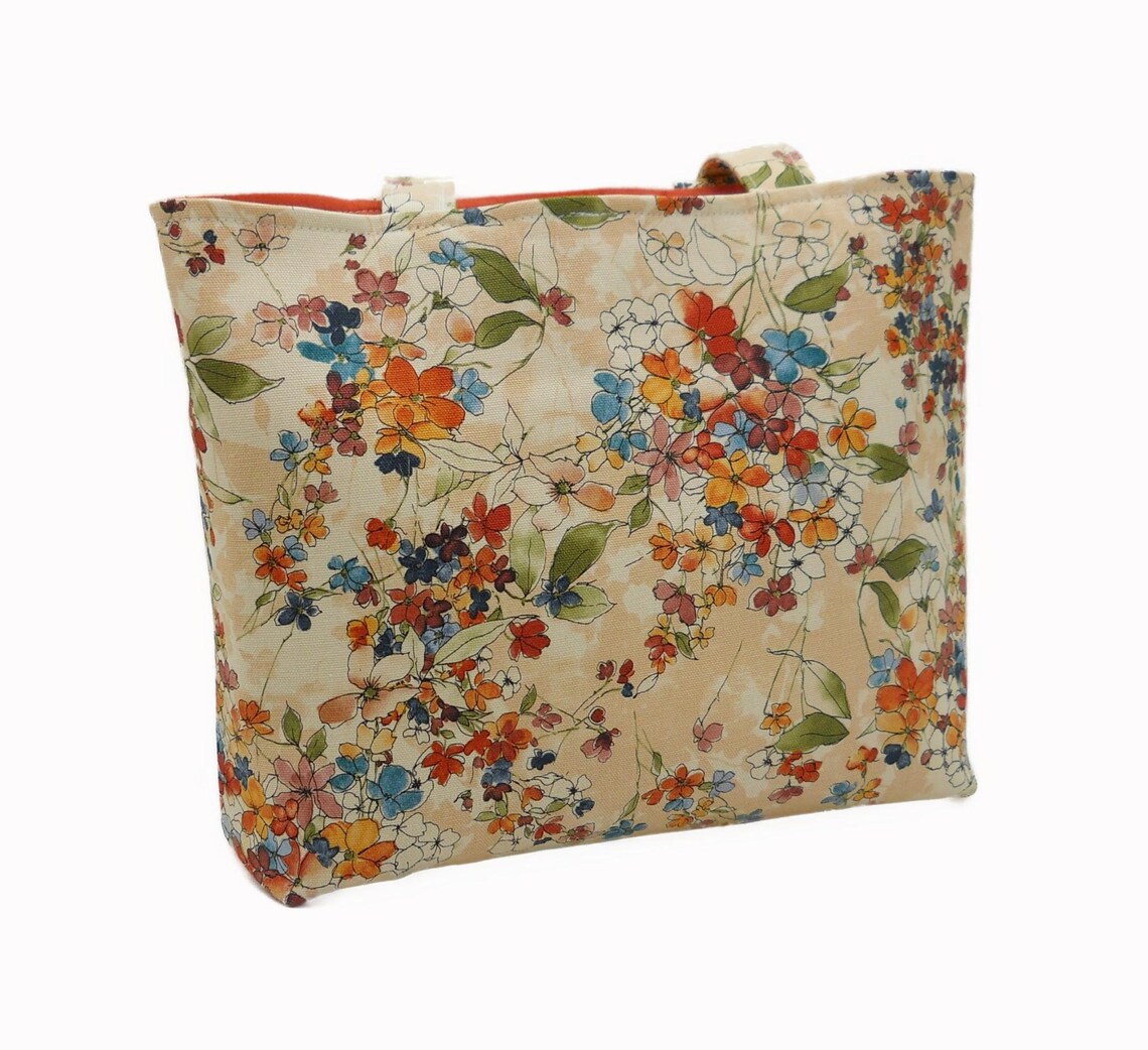 Double Strap Bag, Shoulder Tote Purse, Fall Floral Bag, Multi Color ...