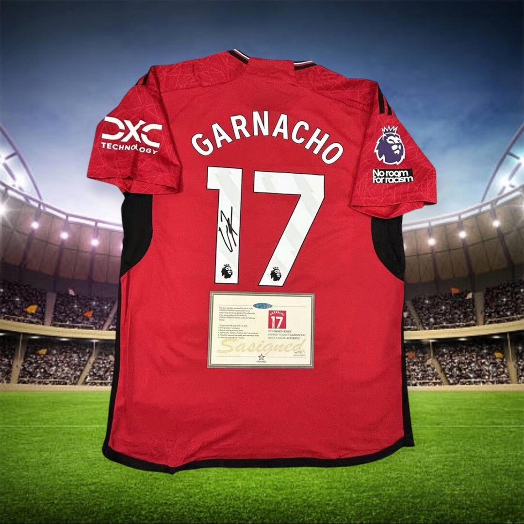 Signed Alejandro Garnacho Manchester United 23/24 (signature) Jersey ...