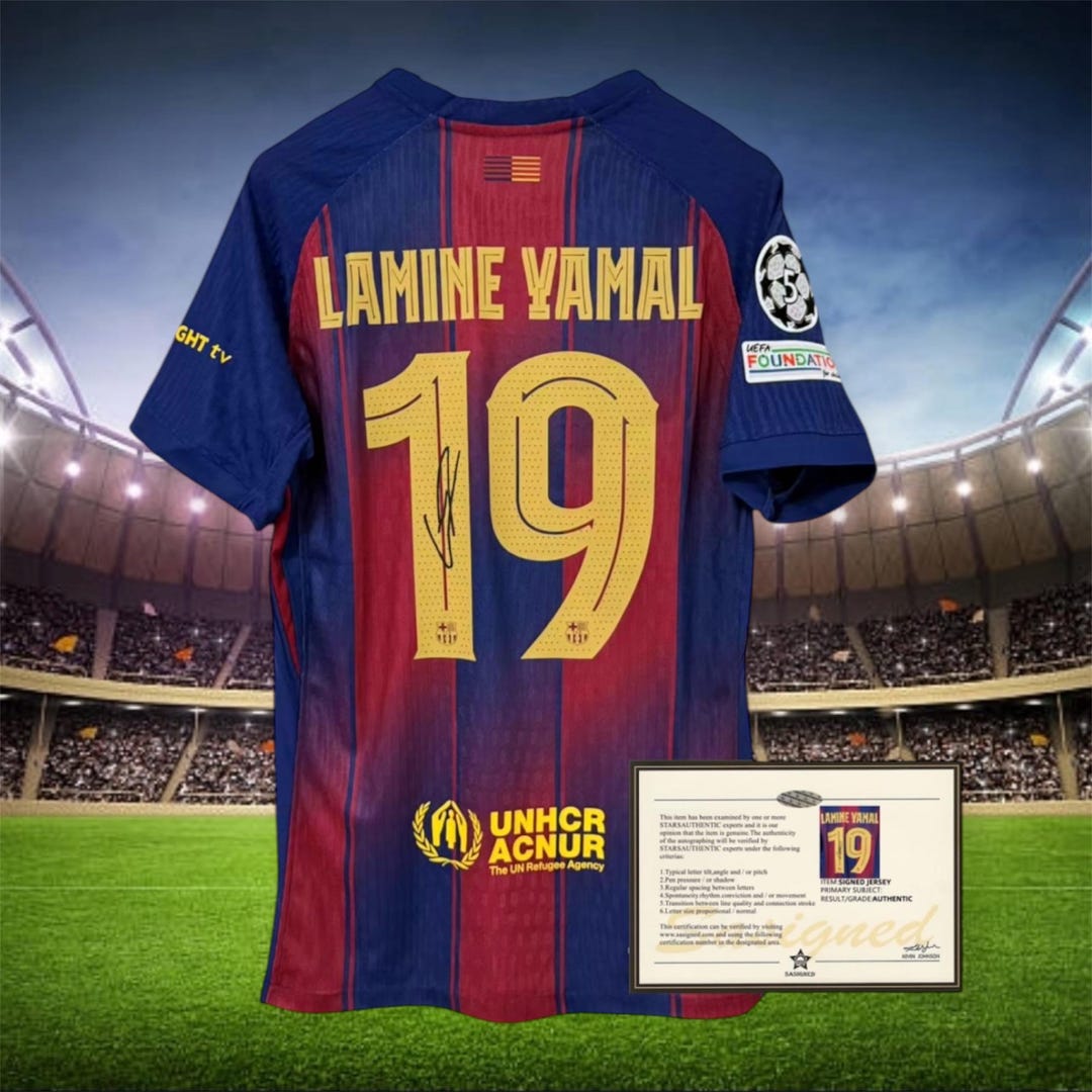 Signed Lamine Yamal Shirt 25/26 FC Barcelona (signature) - Etsy