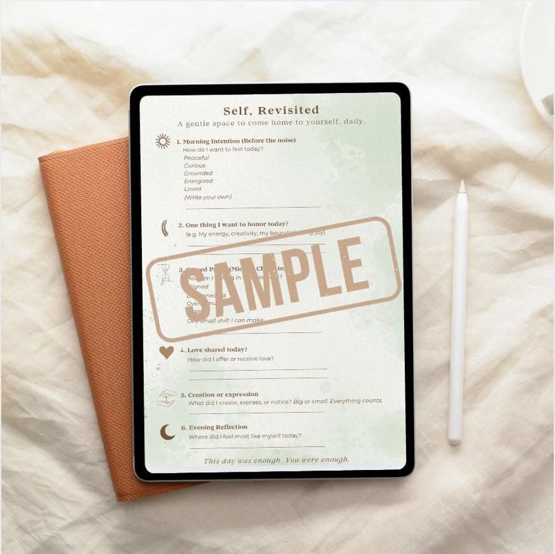 Self, Revisited - Daily Reflection Journal Page - Printable Mindfulness ...