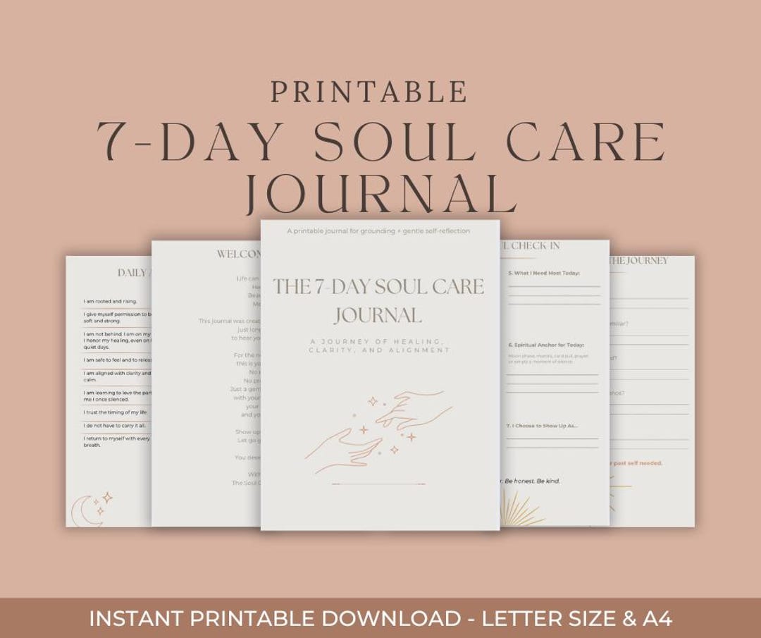 7-day Soul Care Journal - Etsy
