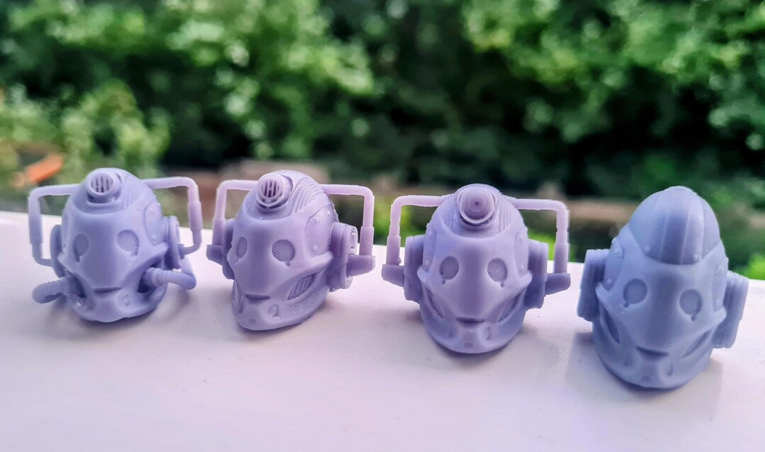 3D Printed Cyberman Heads for 1/12 Scale Models - Etsy UK