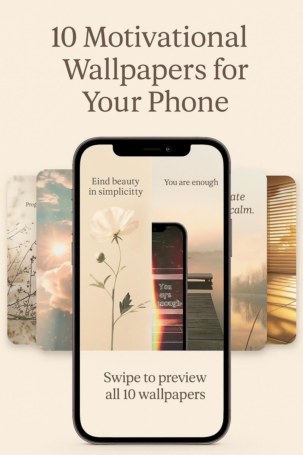 Mindful Moments Collection: 10 Aesthetic Phone Wallpapers - Etsy