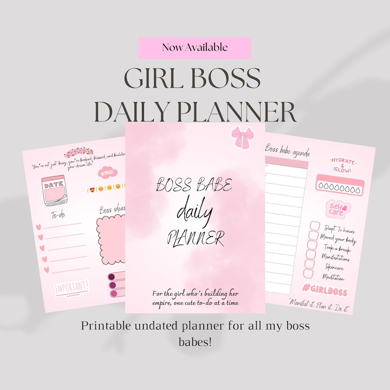 Boss Girl Daily Planner Printable – Digital Download,digital Planner ...