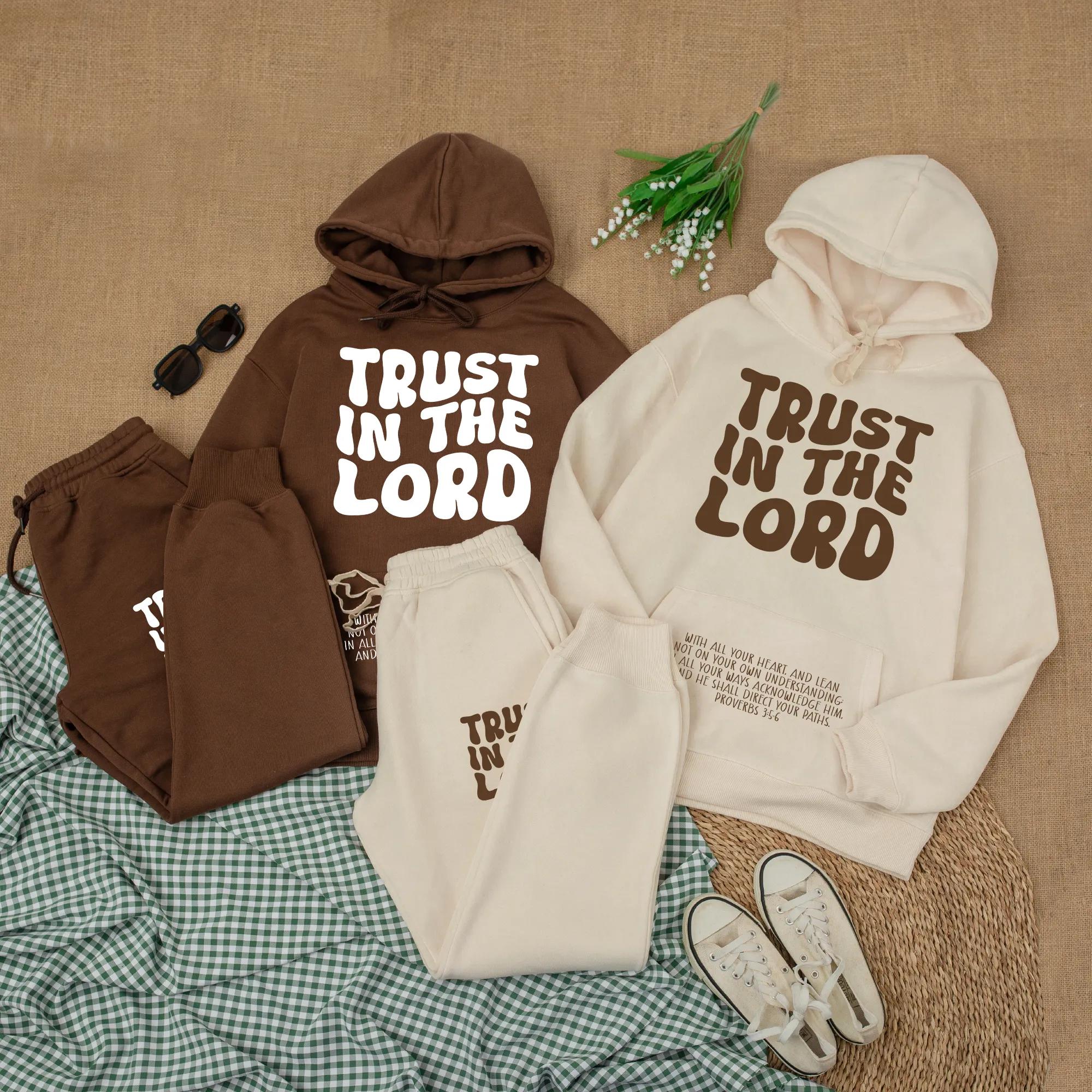 Trust in the Lord Christian Hoodie and Sweatpants Set, Christian Set ...
