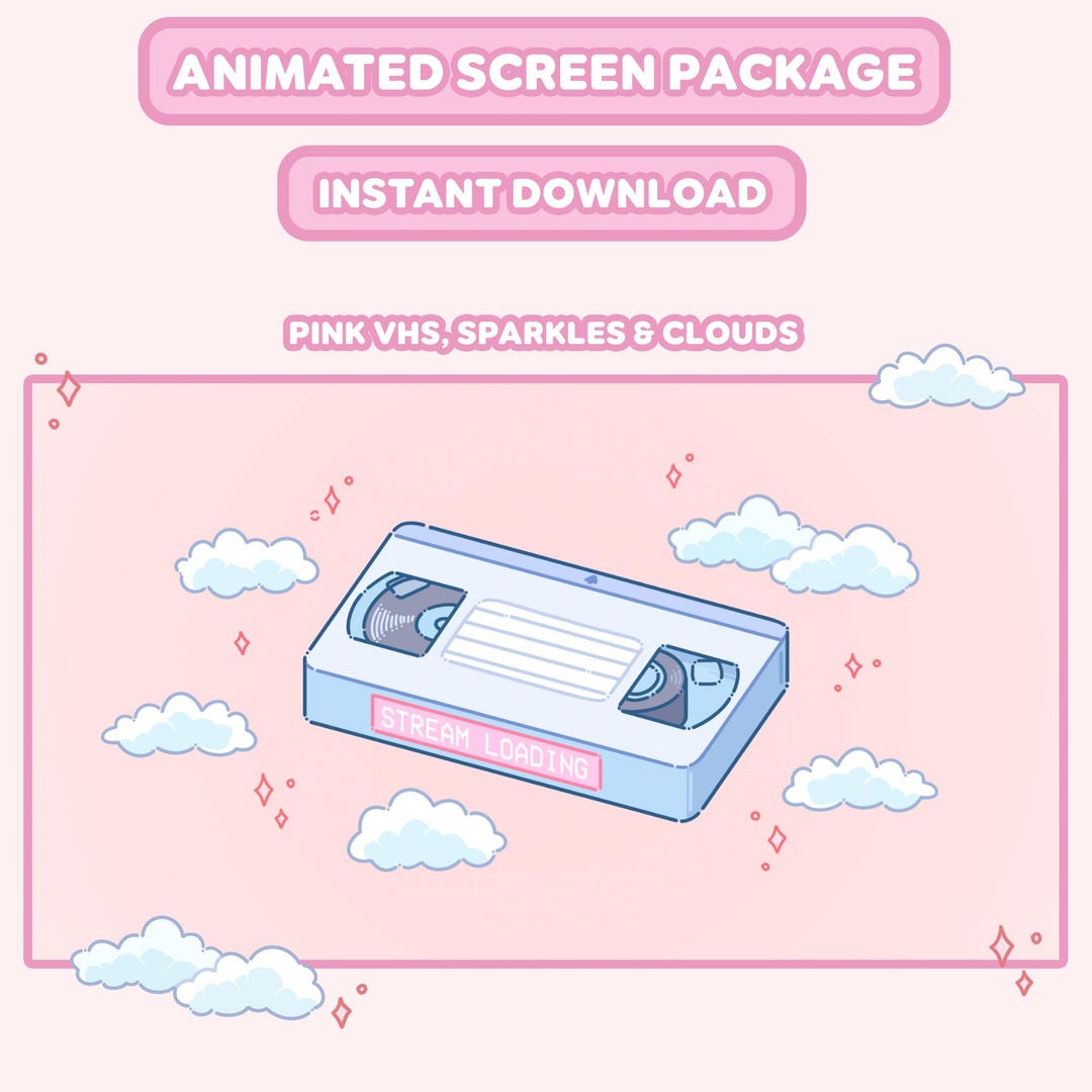 Animated VHS Twitch Screens, Lofi Twitch Overlay, Livestream Graphics ...