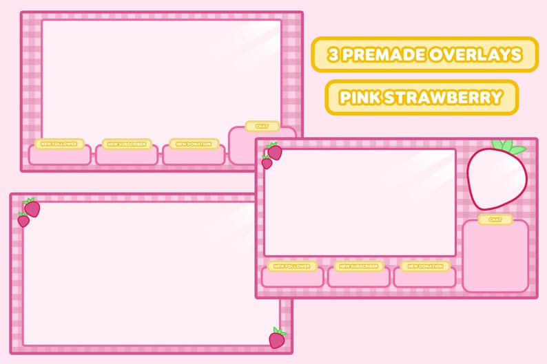 Cute Background for Twitch Streaming, Cozy Gingham Overlay, Twitch ...