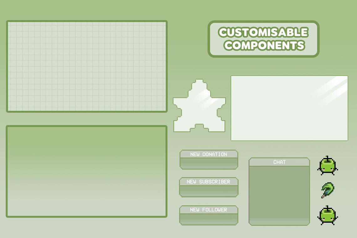 Cute Background for Twitch Streaming, Cozy Overlay, Twitch Alerts ...