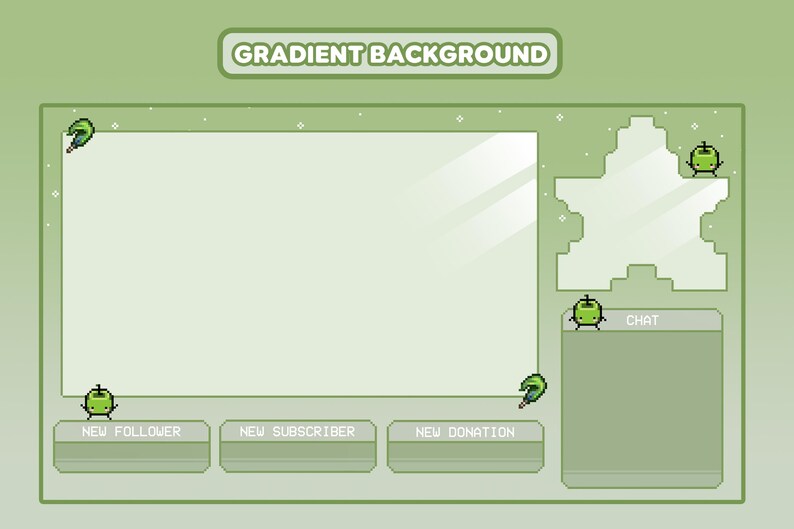 Cute Background for Twitch Streaming, Cozy Overlay, Twitch Alerts ...