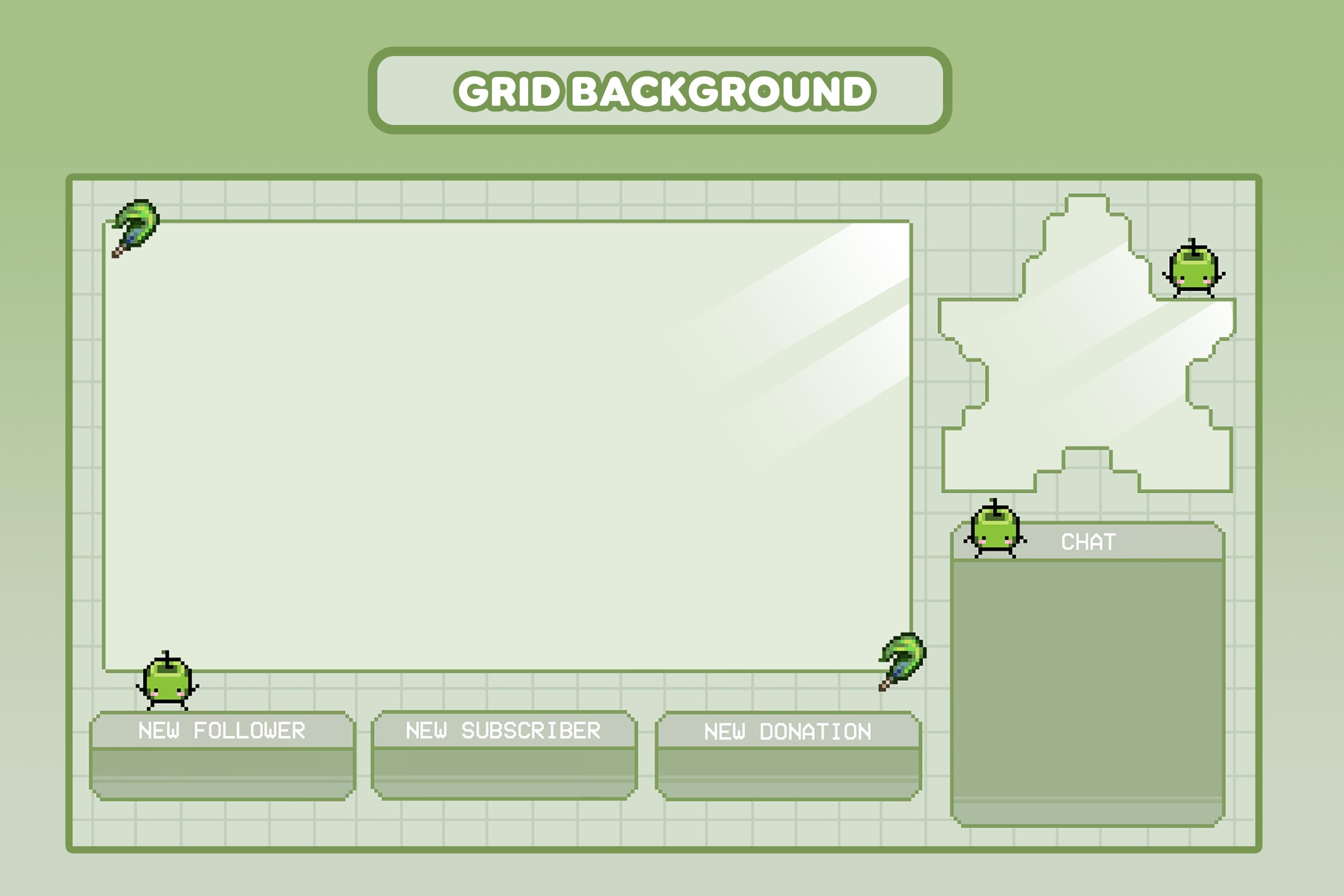 Cute Background for Twitch Streaming, Cozy Overlay, Twitch Alerts ...