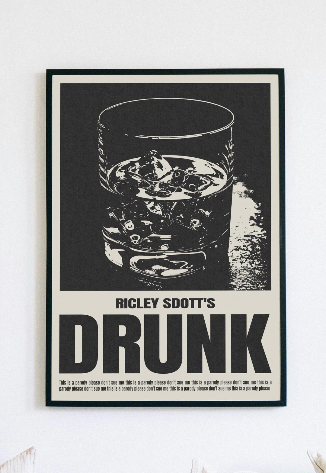 Alien Movie Poster Parody - Drunk Poster - Digital Print File - Mural ...