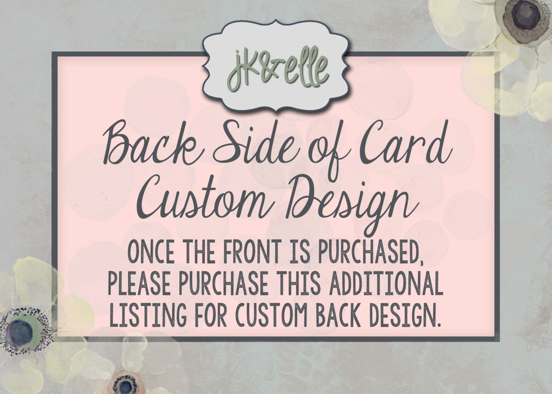 Back Side Design - Etsy
