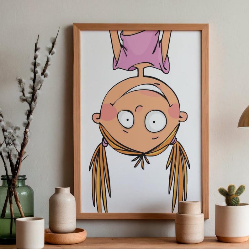 Cute Cartoon Nursery Wall Art - Playful Kids Room Poster - Whimsical ...