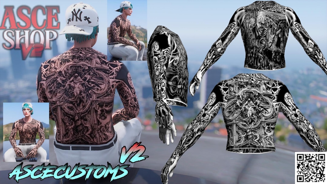 GTAV/FIVEM: Asce Shop Tattoo | Male | Clown V2 | Chest Hair | Skin ...