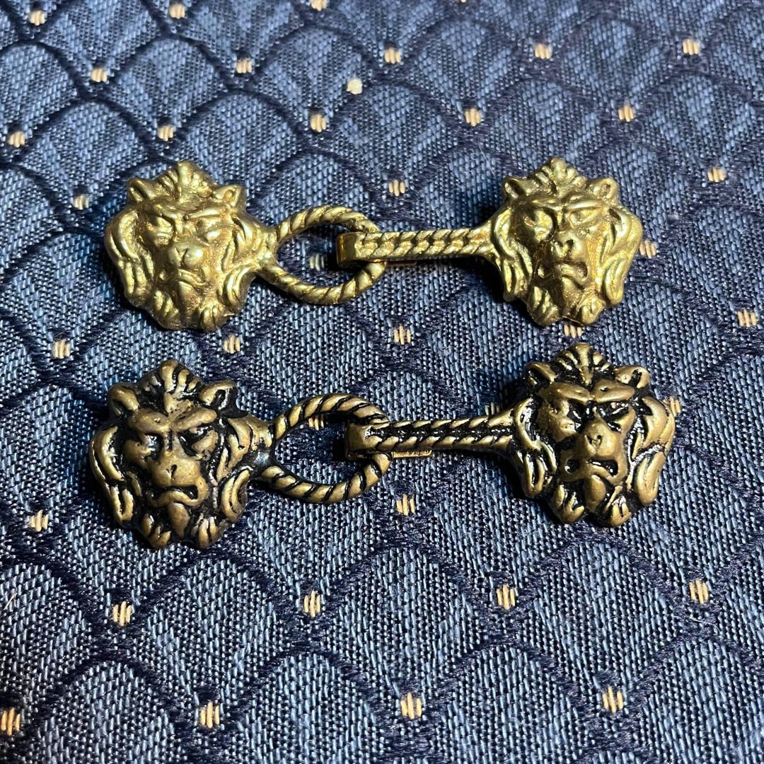 Lion Cloak Clasps - Renaissance Design - Etsy