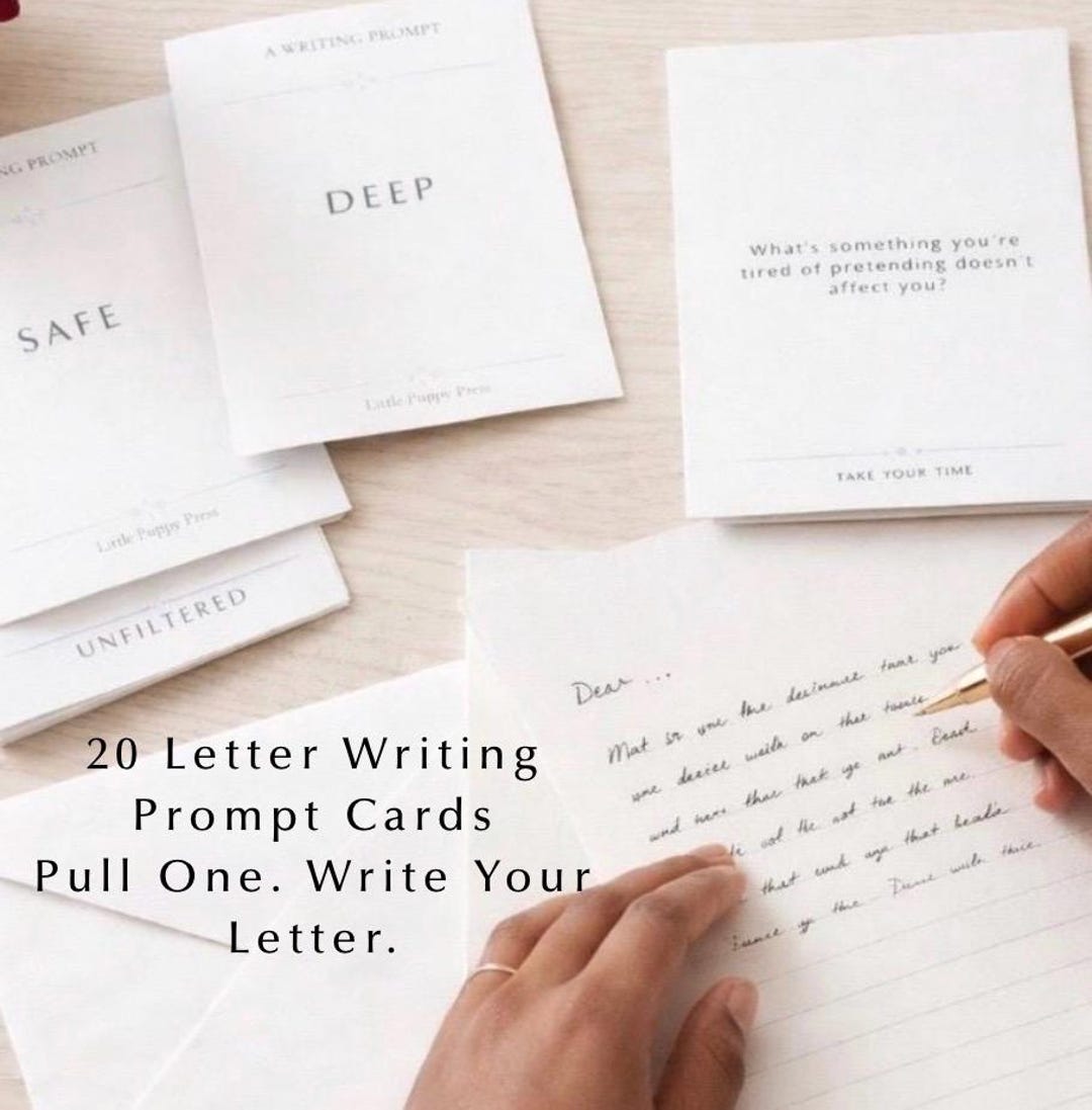 Letter Writing Prompt Cards – Pen Pal Prompt Cards for Adults – Snail ...