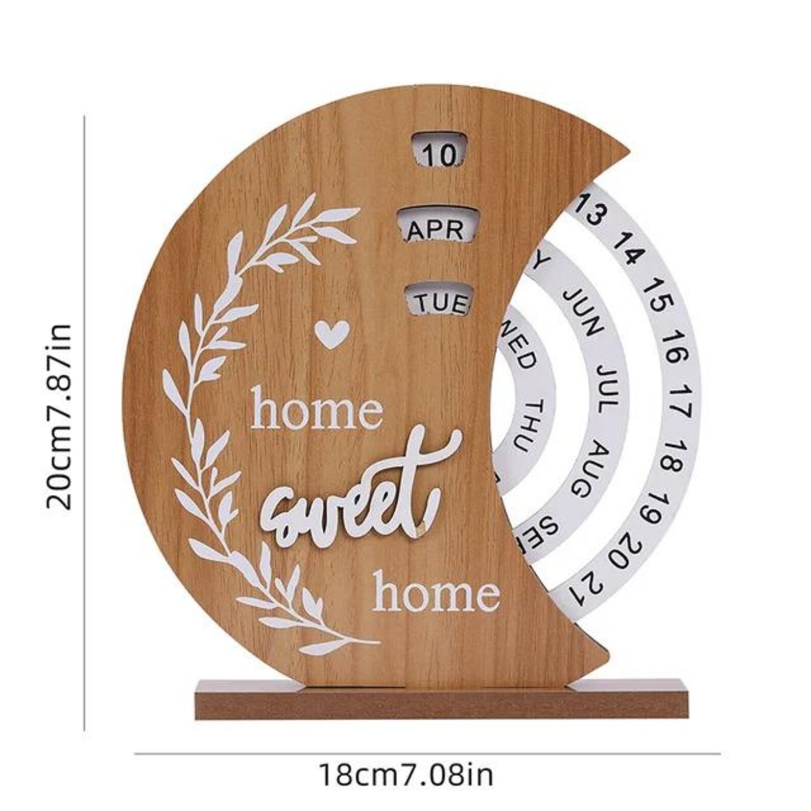 DIY Spinning Perpetual Calendar, Wooden Desk Calendar, Rustic Decor ...
