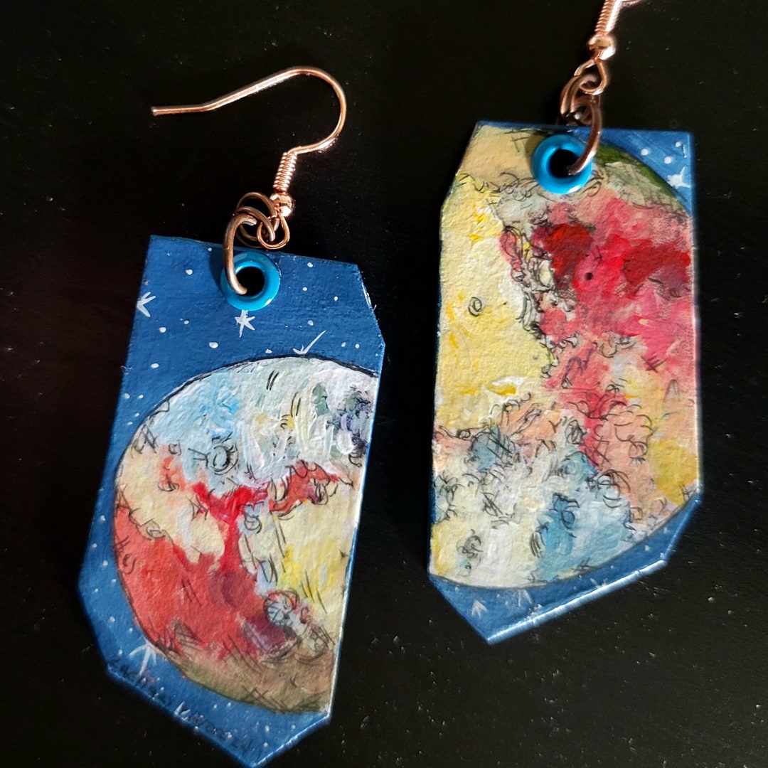 Beloved Dwarf Planet Pluto - Hand-painted Space Jewelry - Astronomy ...